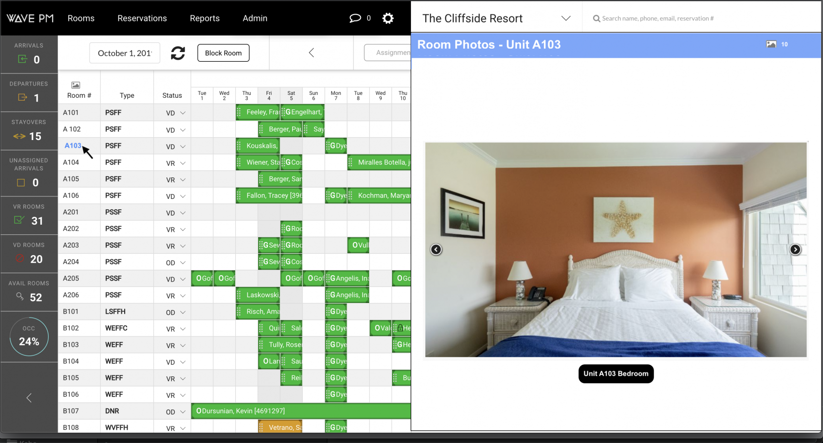 Rooms Grid Features | WavePM