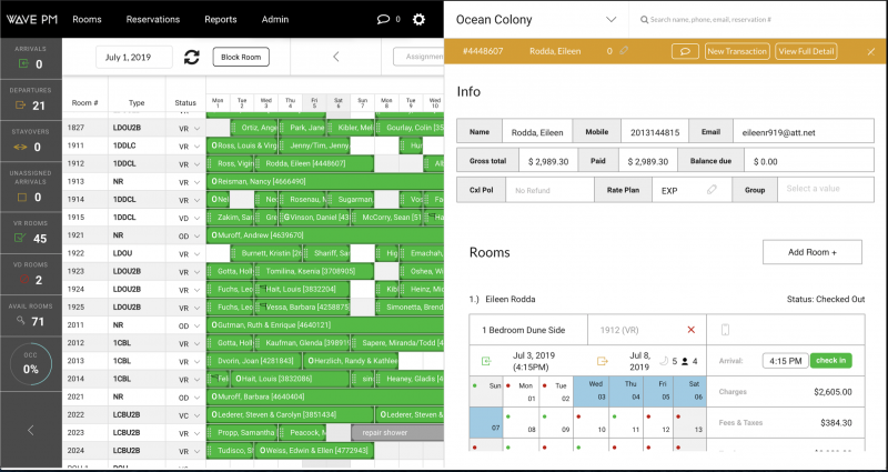 Rooms Grid Features | WavePM